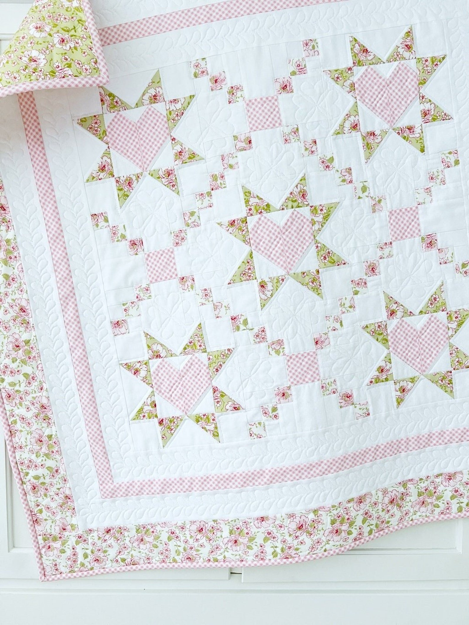 Loving Wishes Quilt Pattern PAPER Copy Perfect for a Baby Girl Quilt ...