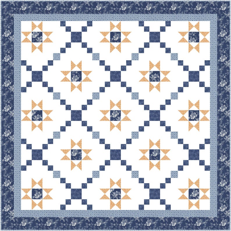 Quilt Pattern PDF Star Gazer Delight Quilt Pattern Beautiful and Easy ...