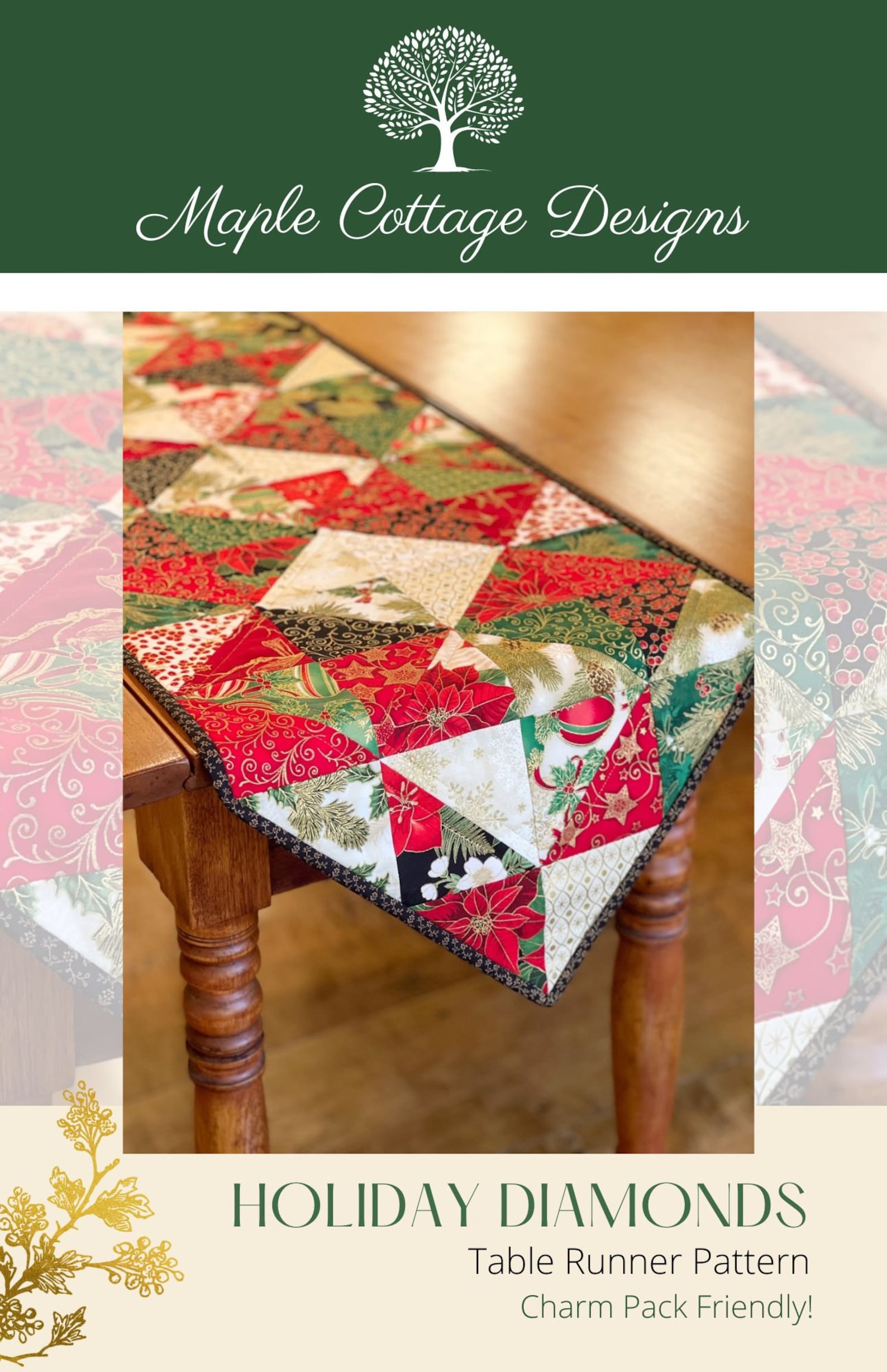 Table Runner Pattern for Charm Packs Quilt Pattern Table - Etsy