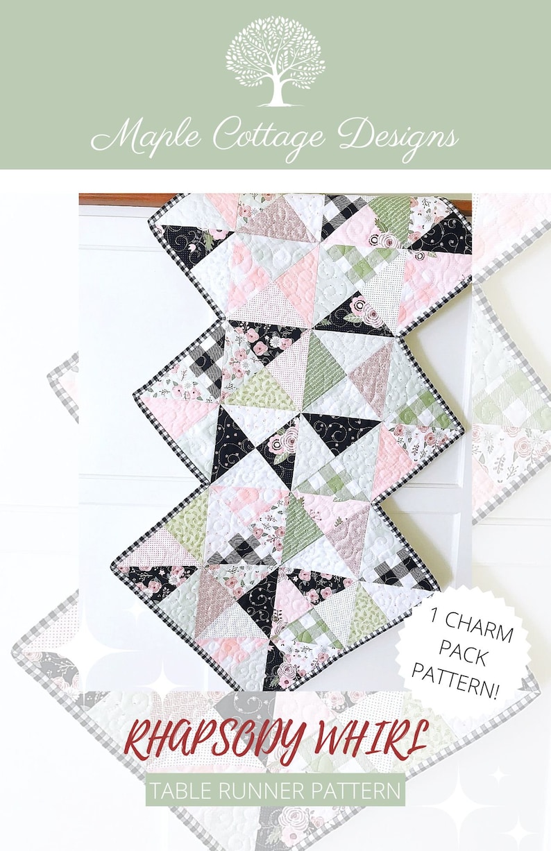 Table Runner Patterns PDF Quilt Patterns for Charm Packs Scrappy Table ...