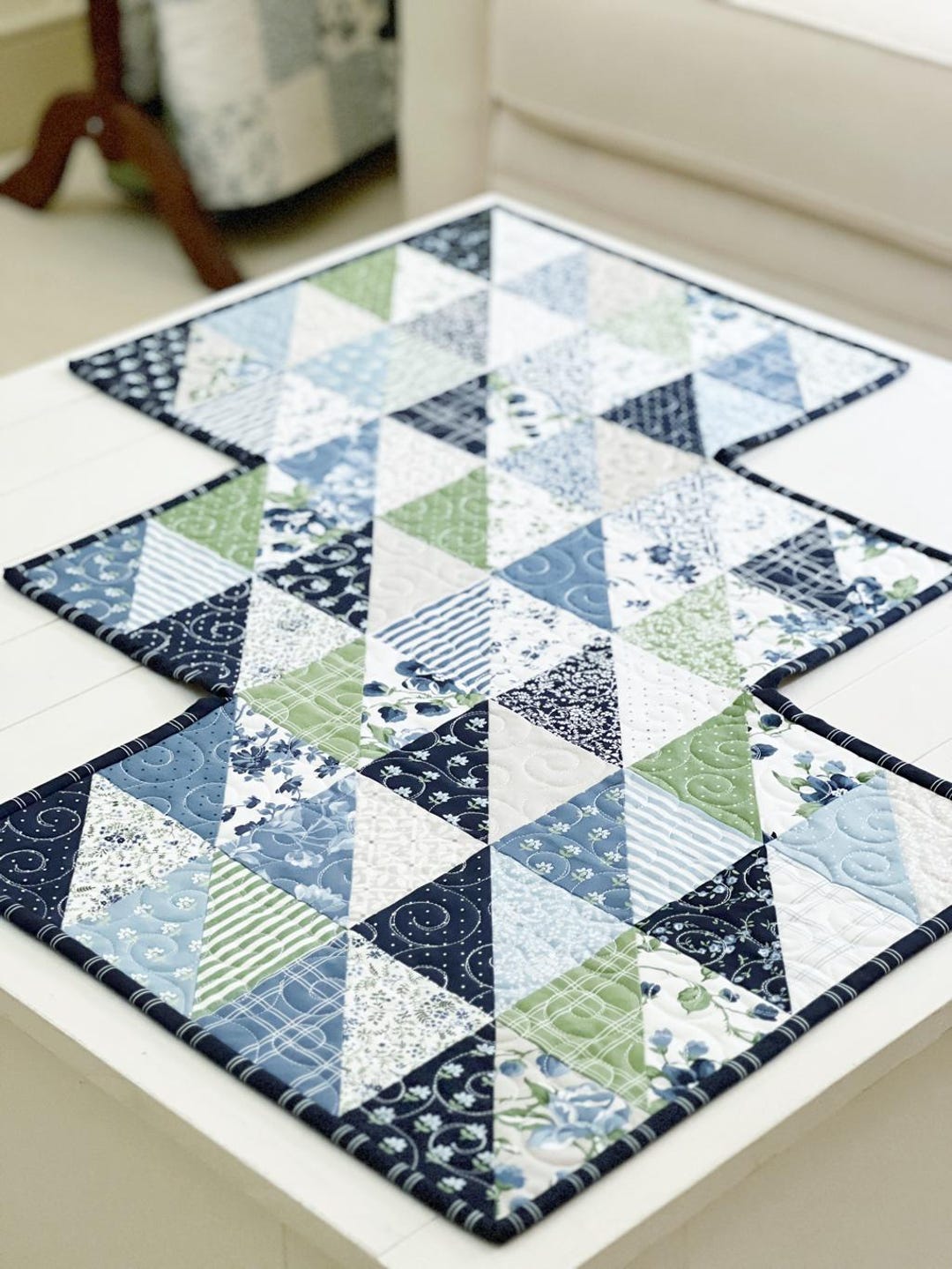 Table Runner Pattern PAPER Copy of Charming Waves Table Runner Quilt ...