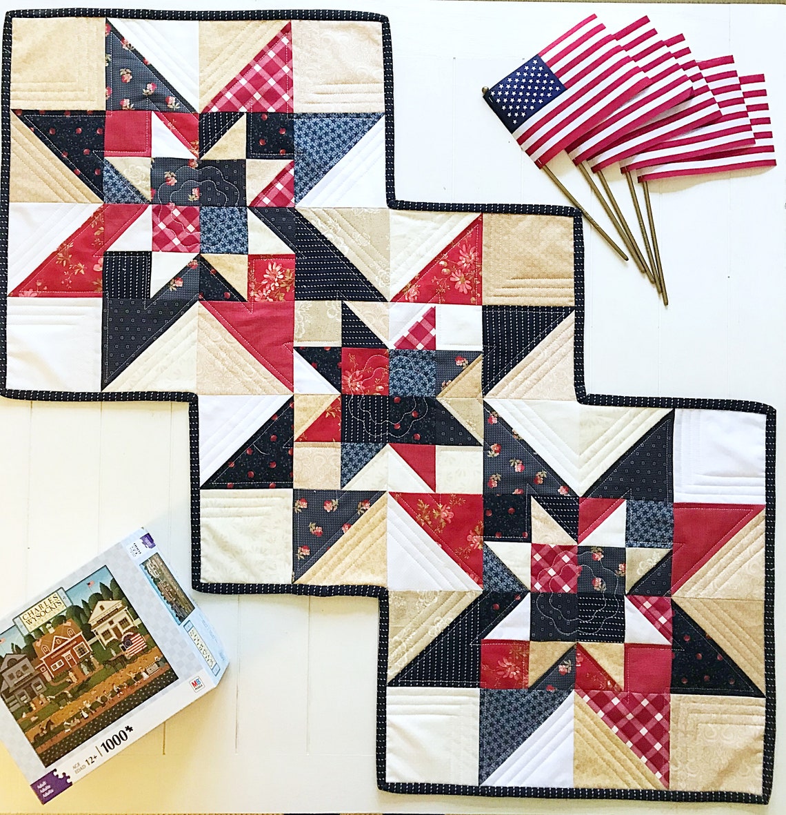 Table Runner Patterns PDF Scrappy Quilting Patterns Star - Etsy