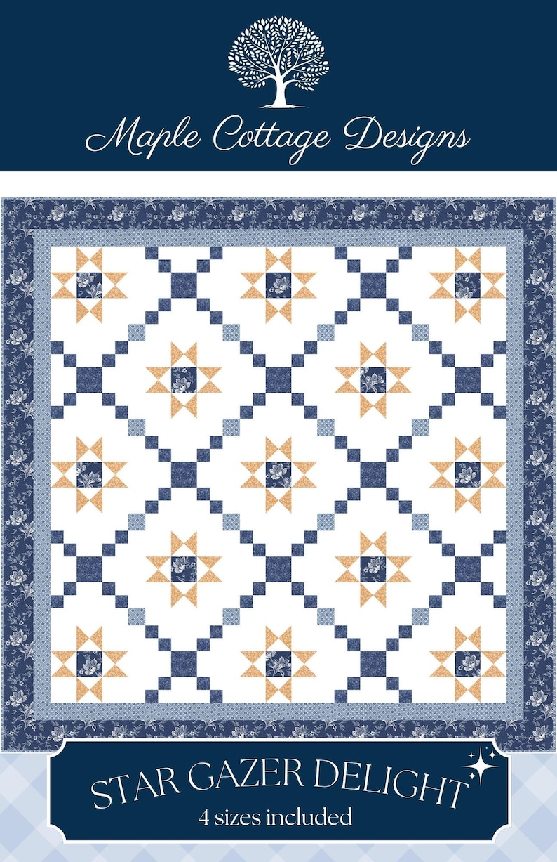 Quilt Pattern PDF Star Gazer Delight Quilt Pattern Beautiful and Easy ...