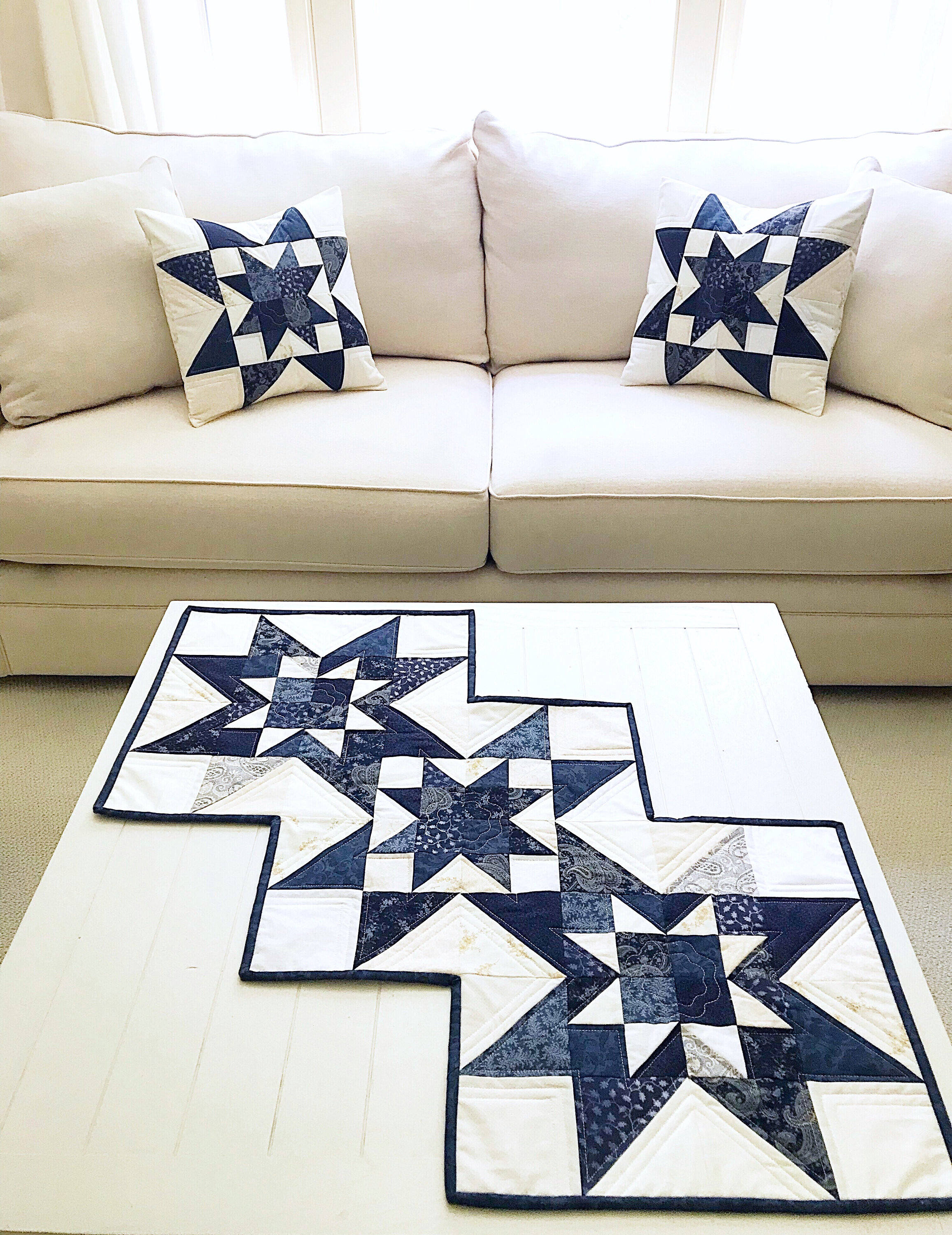 Table Runner Patterns PDF Star Quilting Patterns Scrappy Table - Etsy