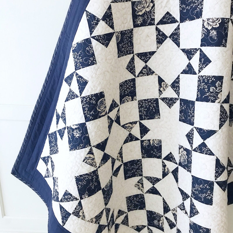 Baby Quilt Blue Vintage - Etsy