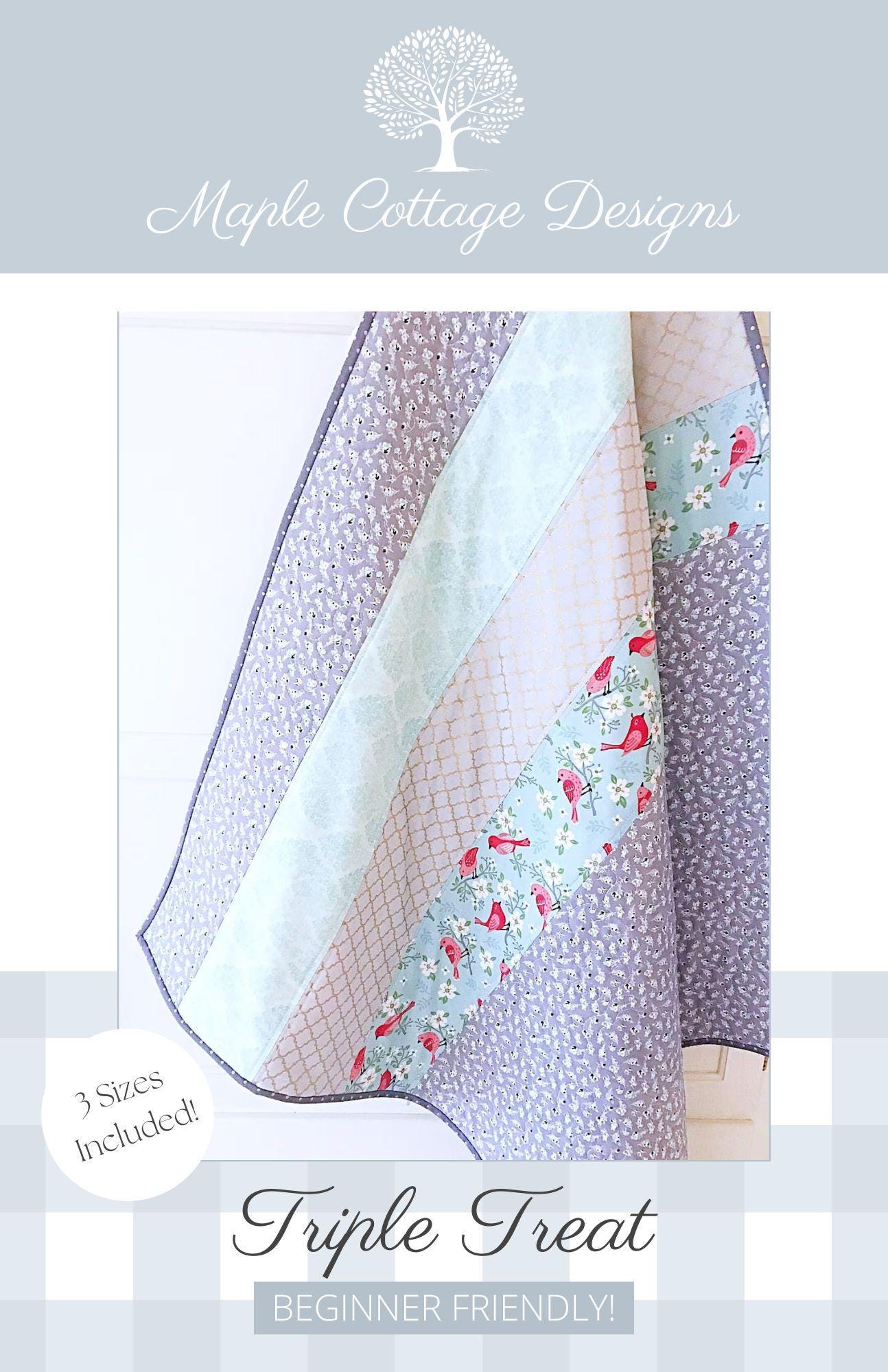 Baby Quilt Patterns PDF Beginner Quilt Pattern Easy Quilt Pattern in 3 ...