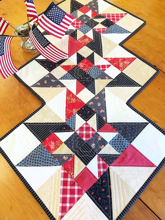 Table Runner Patterns PDF Scrappy Quilting Patterns Star | Etsy
