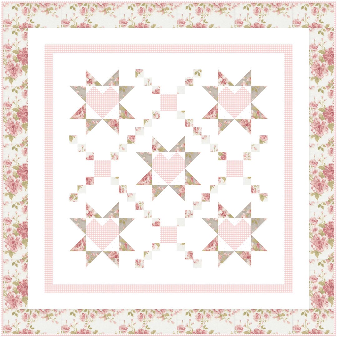 Baby Quilt Kit for Girl Loving Wishes Quilt Kit for Baby Girls Quilt ...