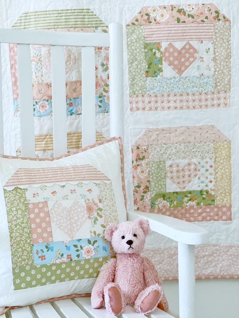 Home Sweet Home Quilt Pattern PAPER Copy Quilt Pattern for Baby Quilts ...