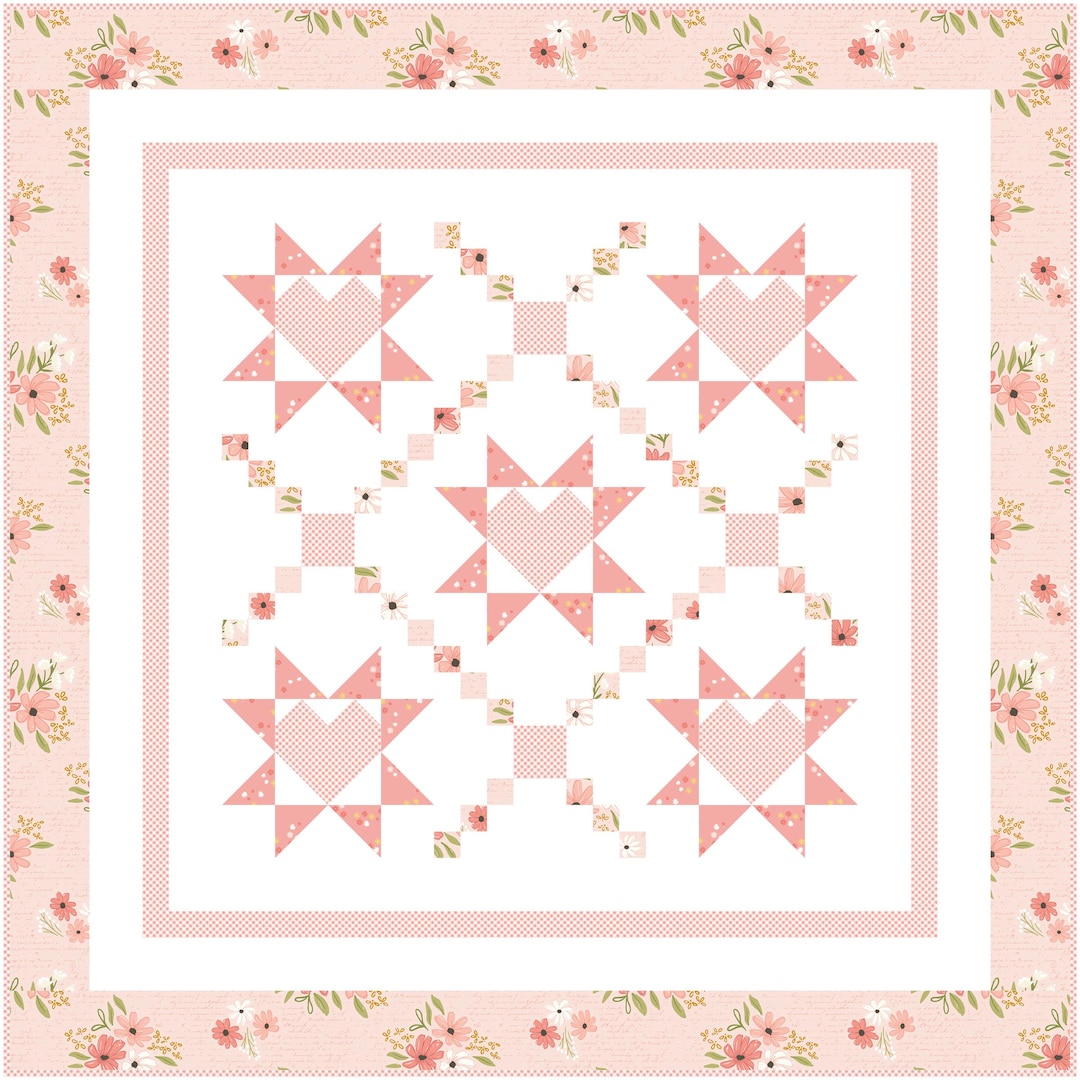 Baby Quilt Kit for Loving Wishes Quilt Baby Quilt Kits in Pink Baby ...