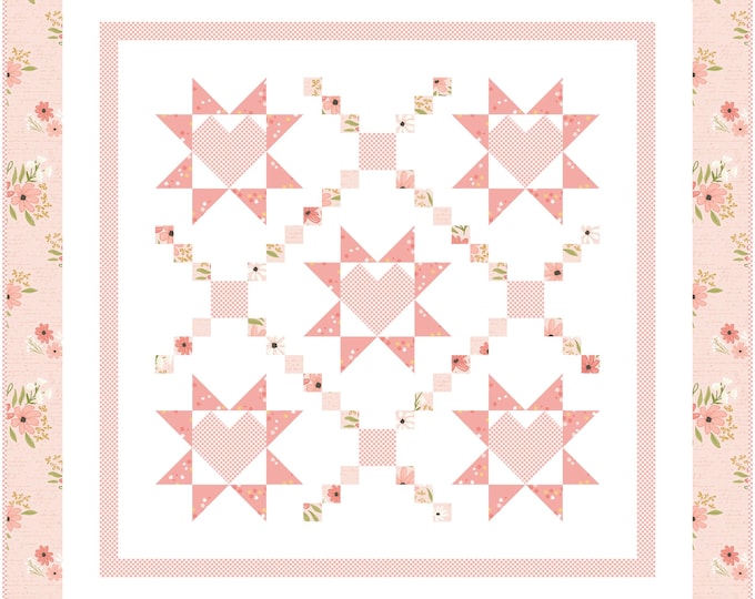 Baby Quilt Kit for Loving Wishes Quilt Baby Quilt Kits in Pink Baby ...