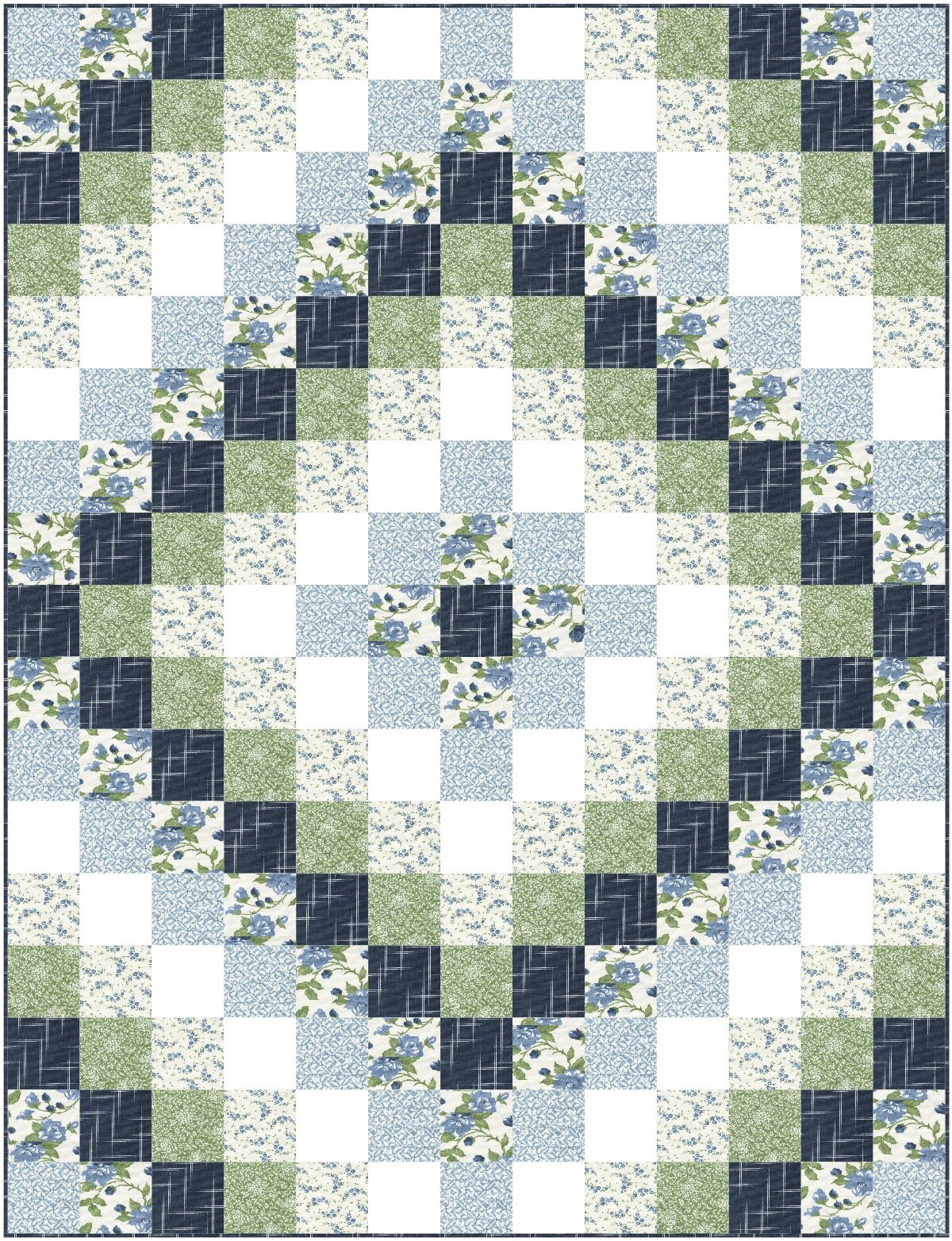 Beginner Quilt Pattern Paper Copy of Oasis Quilt Pattern for Beginners ...