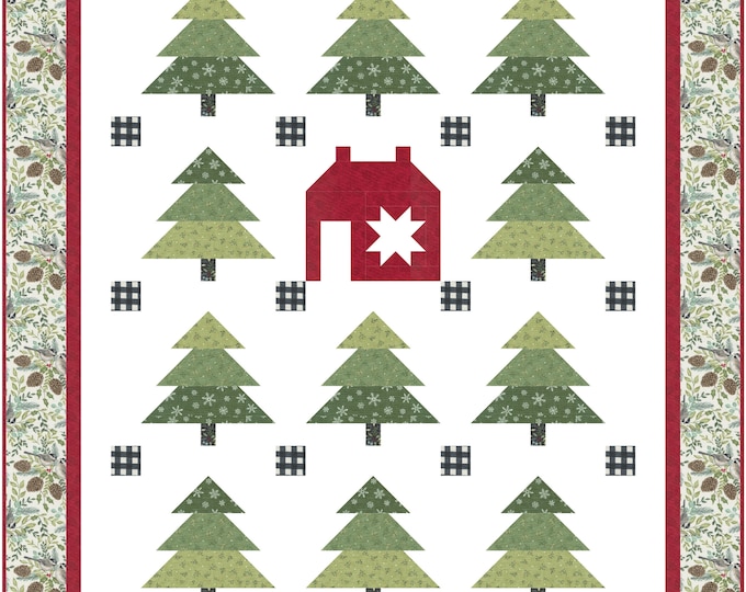 Holly Berry Tree Farm Table Runner -- Quilt Kit -- Fabrics by Deb ...