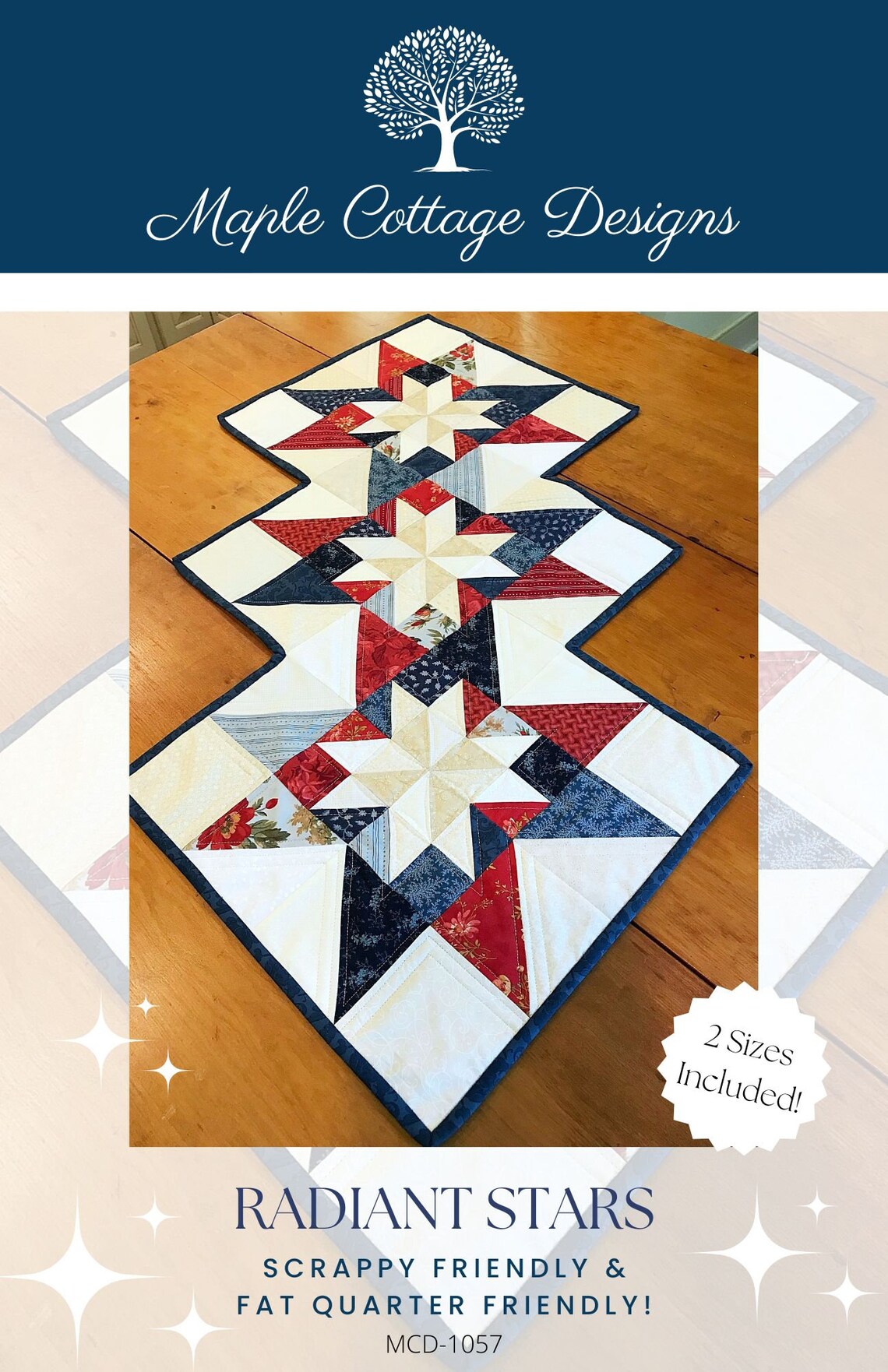 Star Quilting Patterns PDF Scrappy Table Runner Pattern Easy Scrappy ...