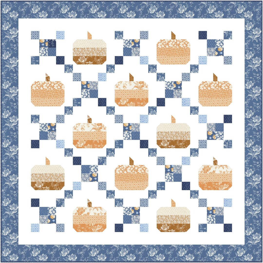 Quilt Pattern Pumpkin Spice Harvest Quilt Pattern for Jelly Rolls ...