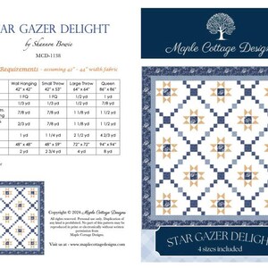 Quilt Pattern PDF Star Gazer Delight Quilt Pattern Beautiful and Easy ...