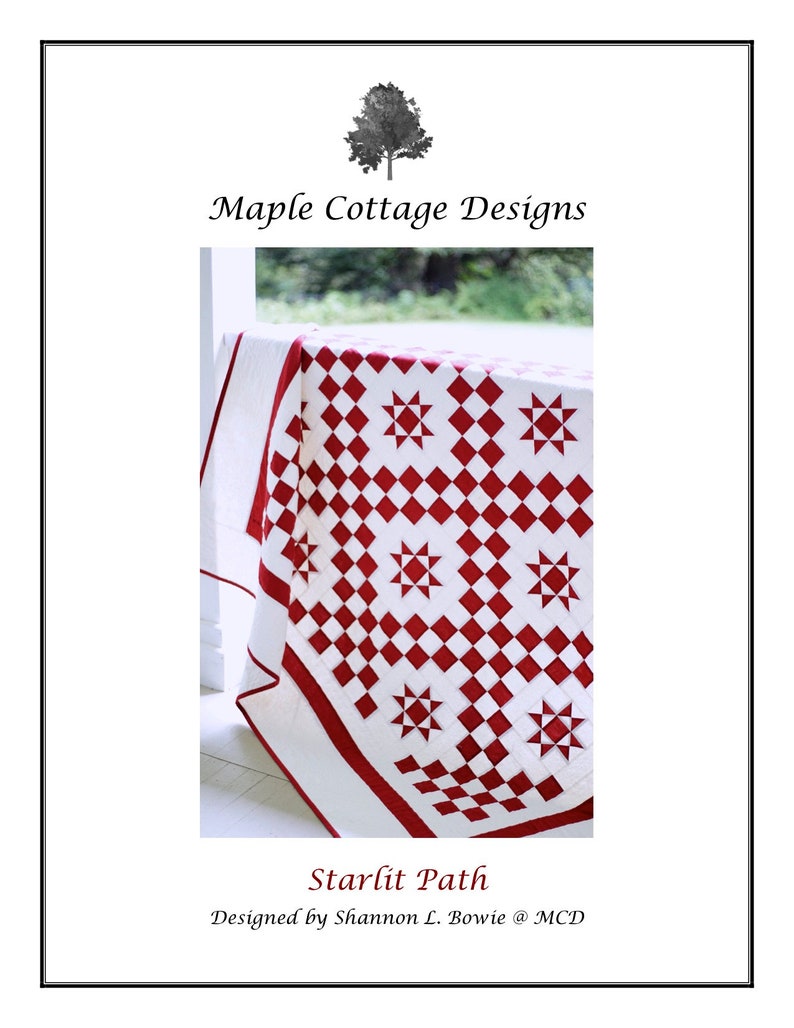 Red and White Quilt Patterns PDF Easy Quilt Pattern Farmhouse | Etsy