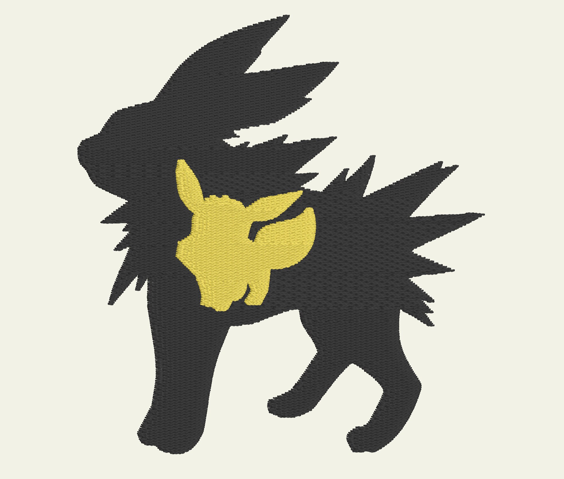 Embroidery Pokemon Eevee Evolution Stack Fire Water Grass - Etsy