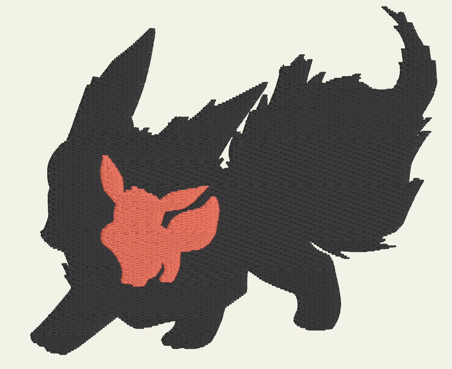 Embroidery Pokemon Eevee Evolution Stack Fire Water Grass - Etsy