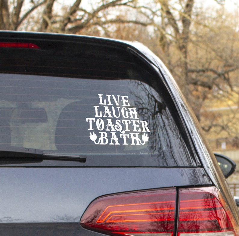 Live Laugh Love Toaster Bath Car Decal Vinyl Custom Window Sticker - Etsy
