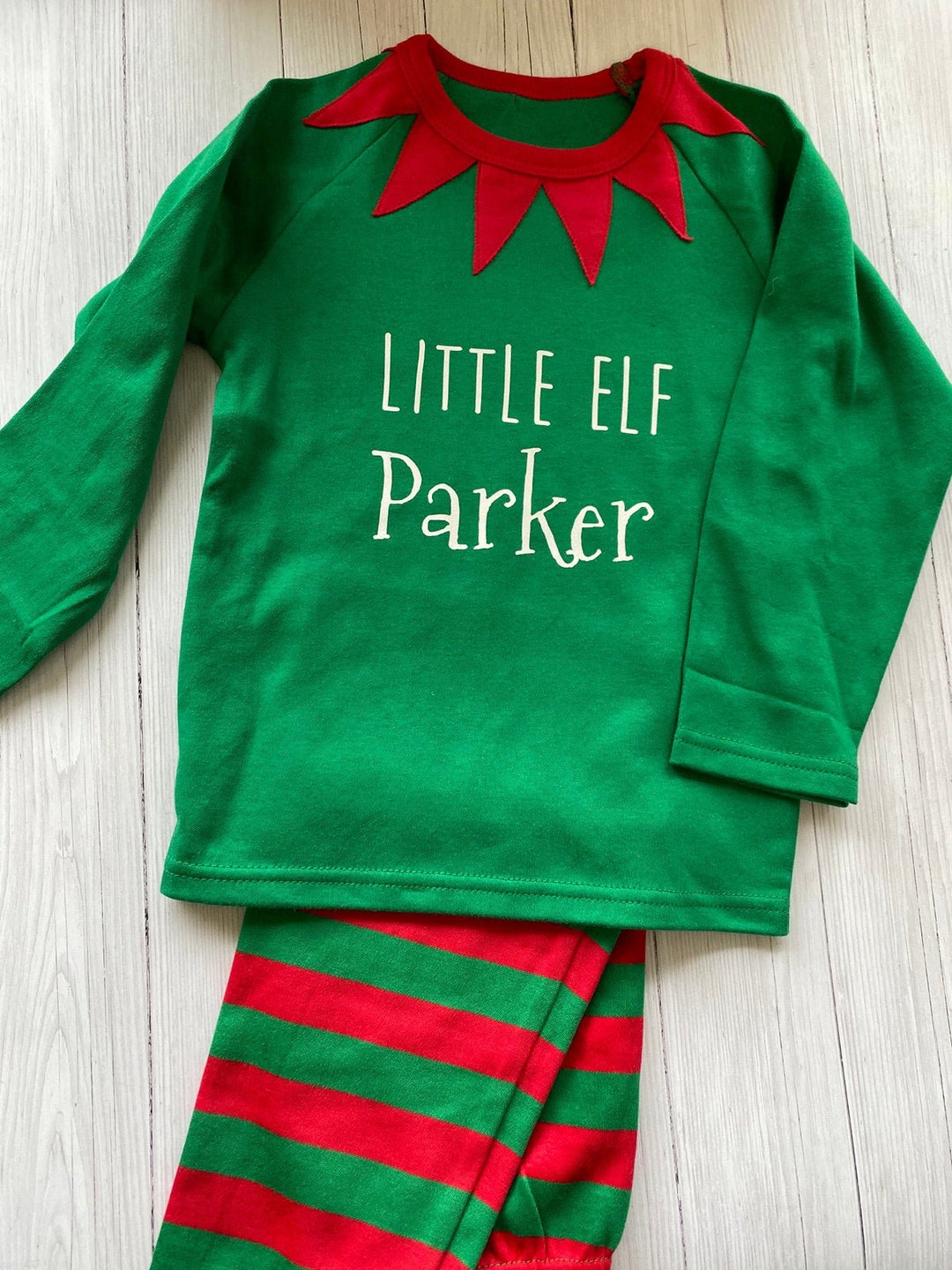 Personalised Children's Elf Pyjamas - Etsy UK