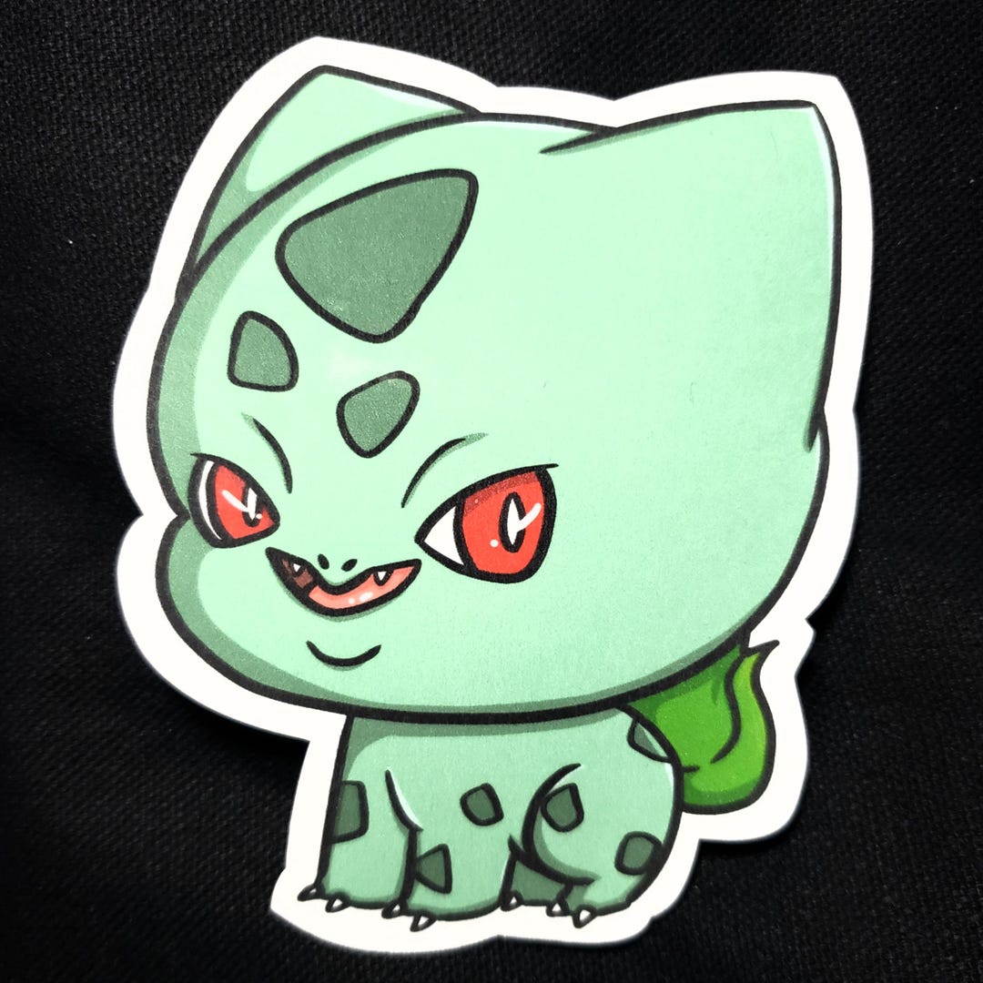 Cute Bulbasaur Laminated Sticker Grass Type Pocket Monster - Etsy