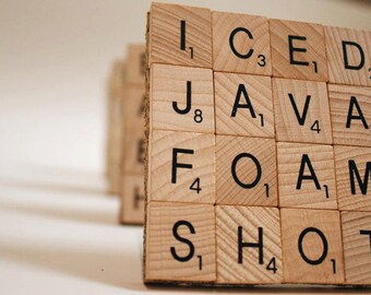 Scrabble Coasters Set - Etsy