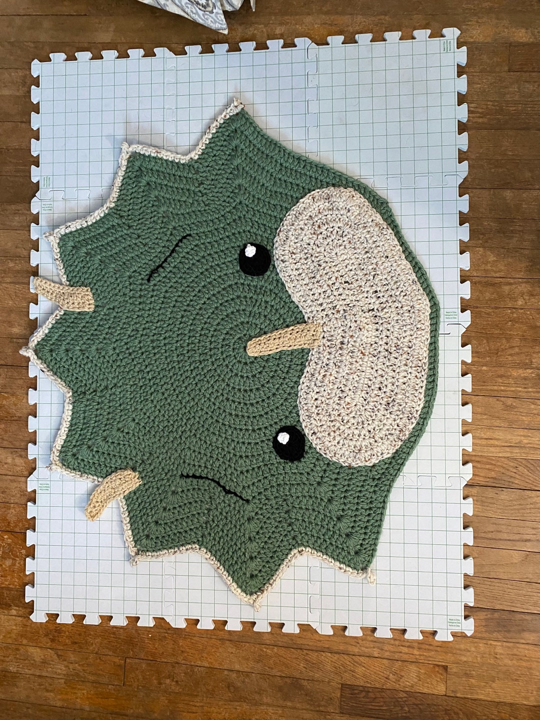 Triceratops Dinosaur Rug - Etsy