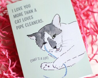 Funny cat card | Etsy