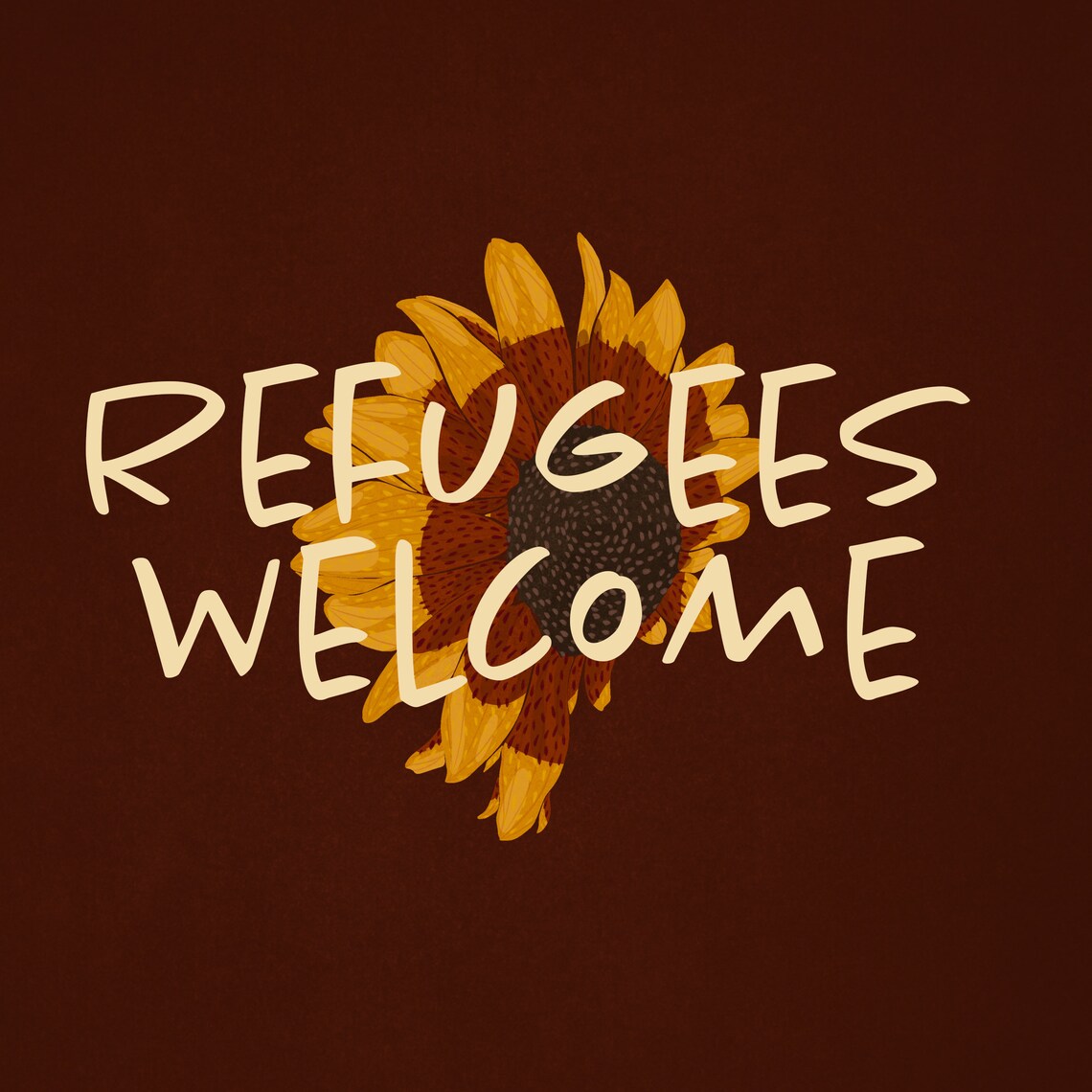 Refugees Welcome Stickers Fundraiser to Support Immigrant - Etsy