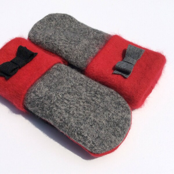 Red Mittens - Etsy