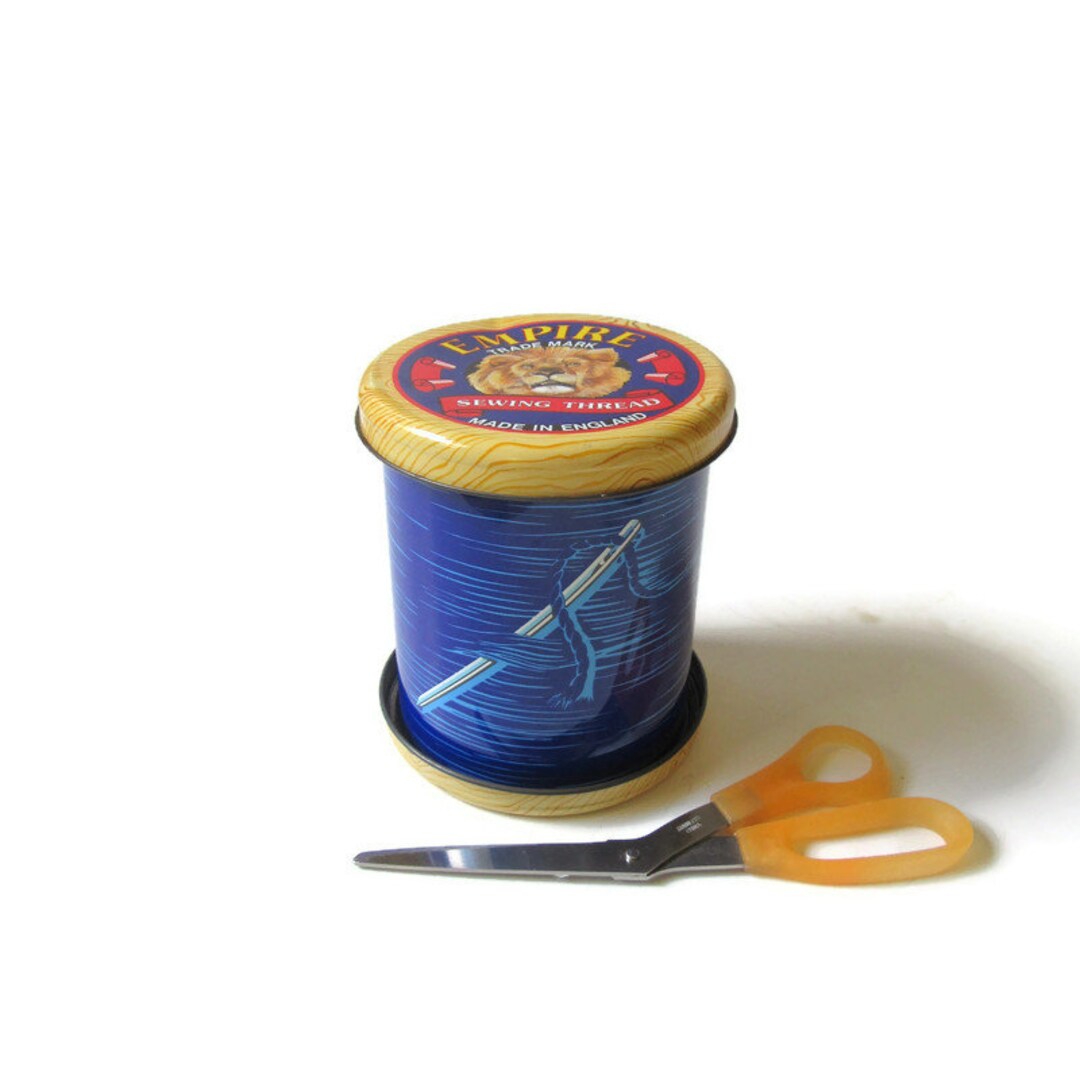 Empire Sewing Thread Tin; Sewing Tin, Thread Tin, Sewing Notion Tin ...