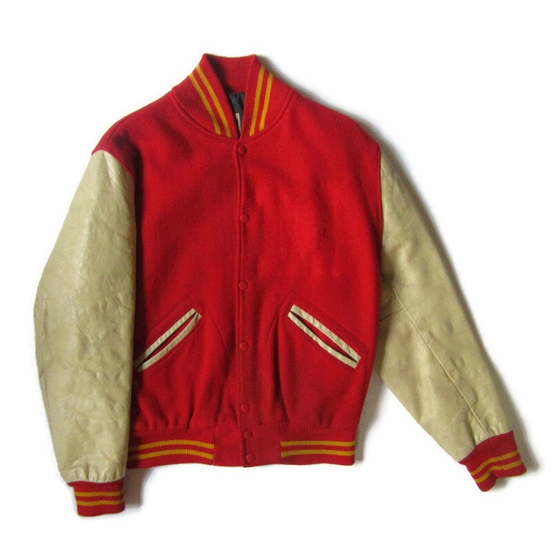 Vintage Letterman's Jacket Leather Letterman's - Etsy
