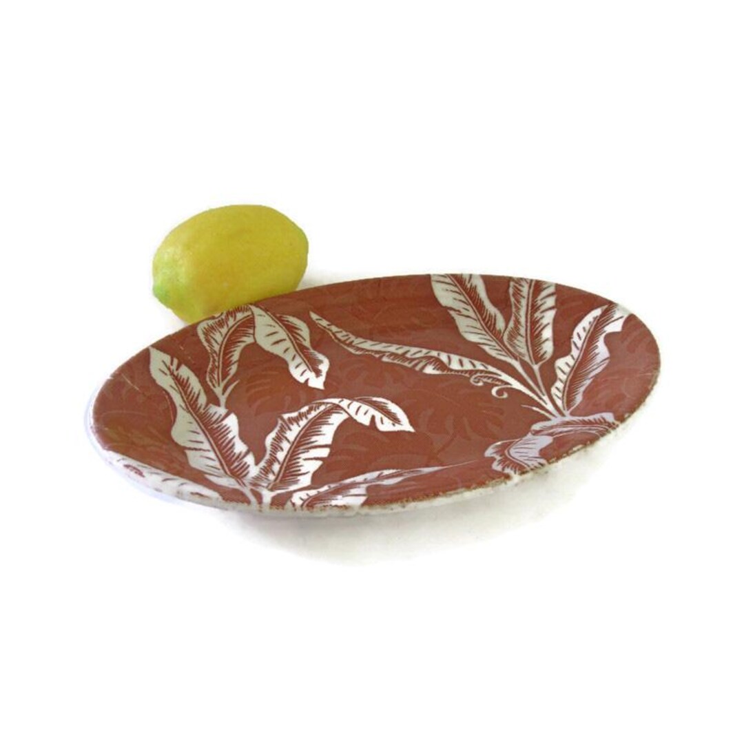 Wallace China Restaurant Ware Shadowleaf Brown Oval Platter; Wallace ...