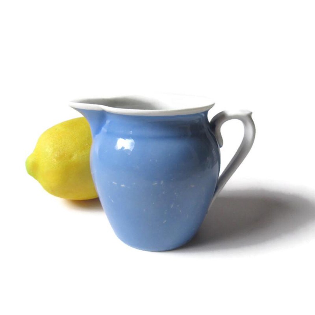 Erphila Czechoslovakian Cream Pitcher; Blue Pitcher, Czech Cream ...