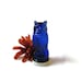 Victory Glass Co Cobalt Blue Candy Container, 1920's; Victory Glass Owl ...