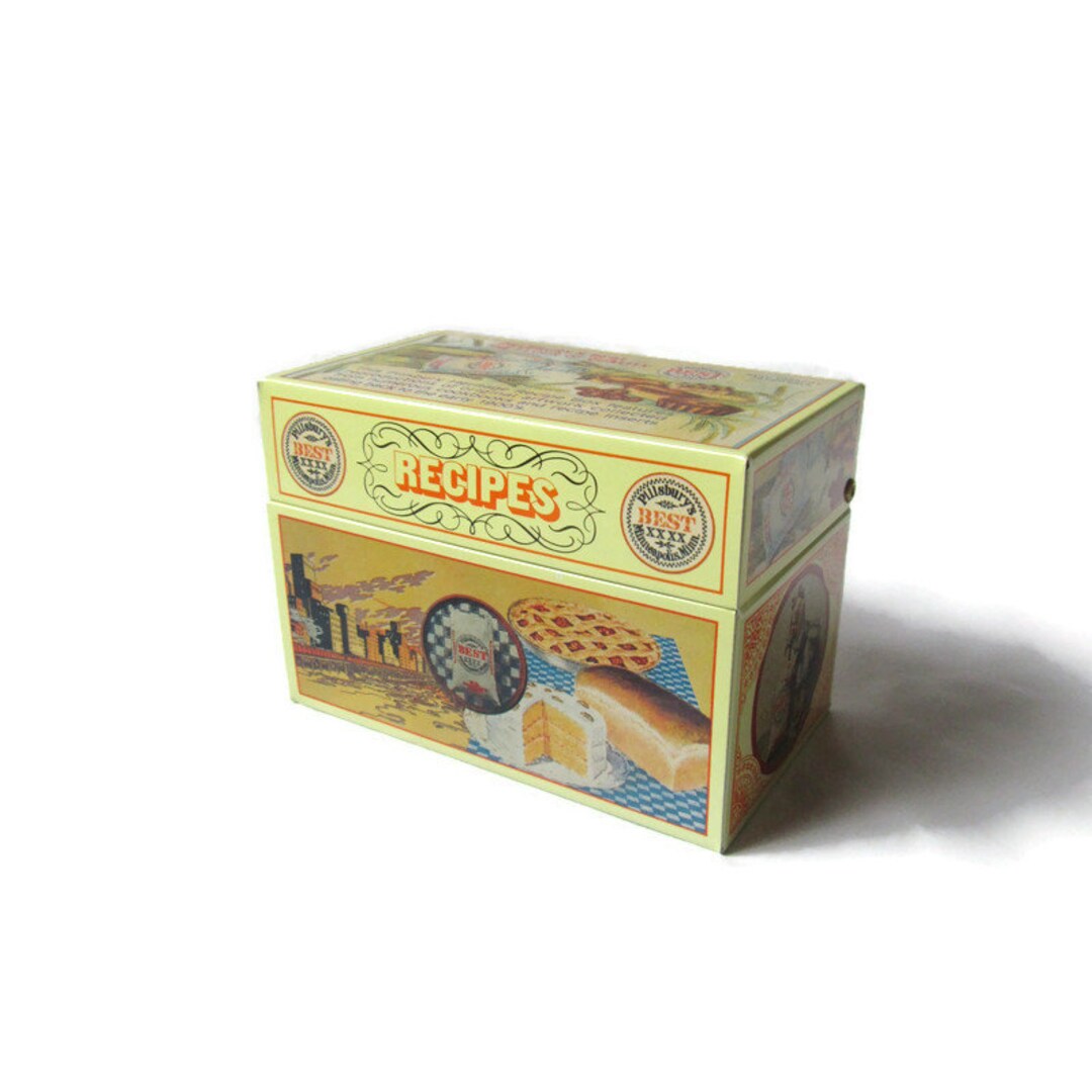 Vintage Recipe Box, Vintage Recipe File; Index File Card Recipe Box ...