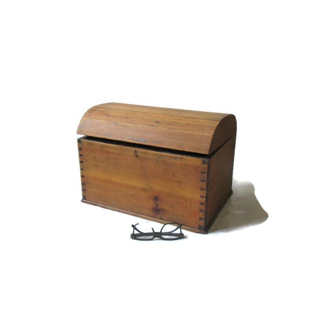 Antique Dovetail Tongue & Groove Dome Top Chest Antique Box, Antique ...