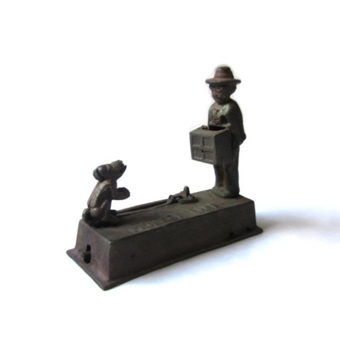 Cast Iron Mechanical Monkey Bank; Cast Iron Coin Bank, Mechanical Coin ...