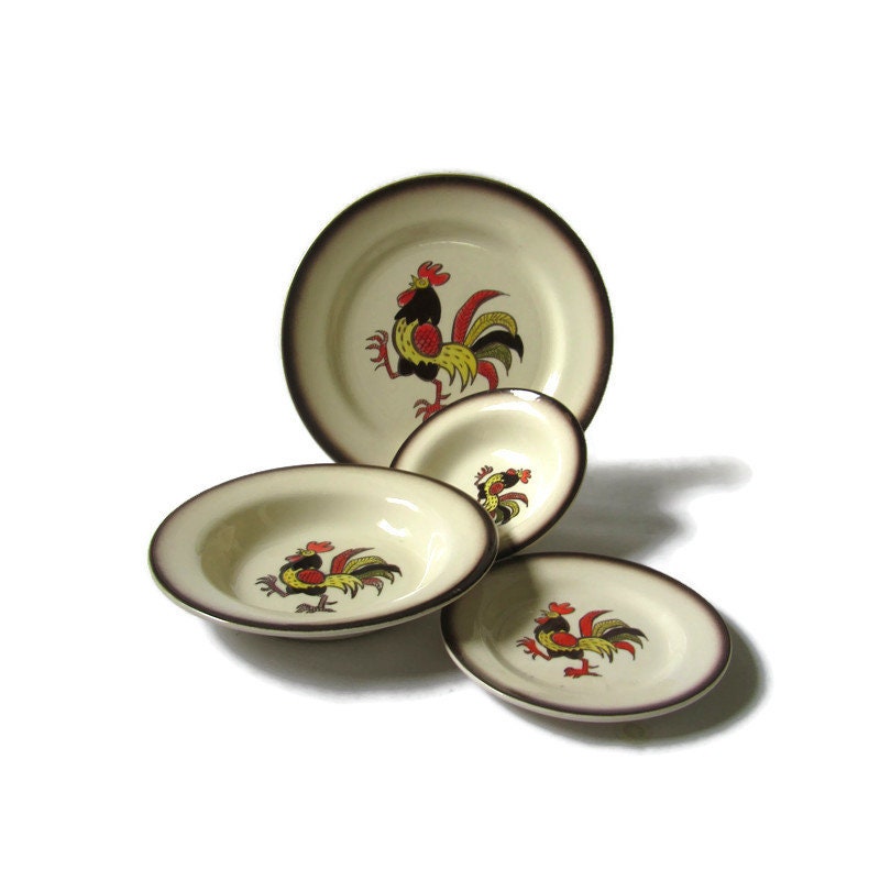 Rooster Dinnerware - Etsy