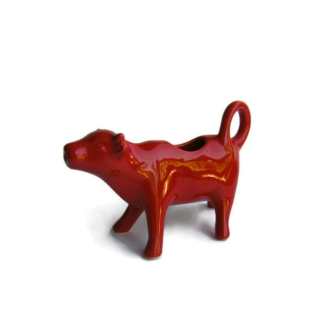 Cow Creamer; Pioneer Woman Red Cow Creamer, Farmhouse Creamer, Farm ...