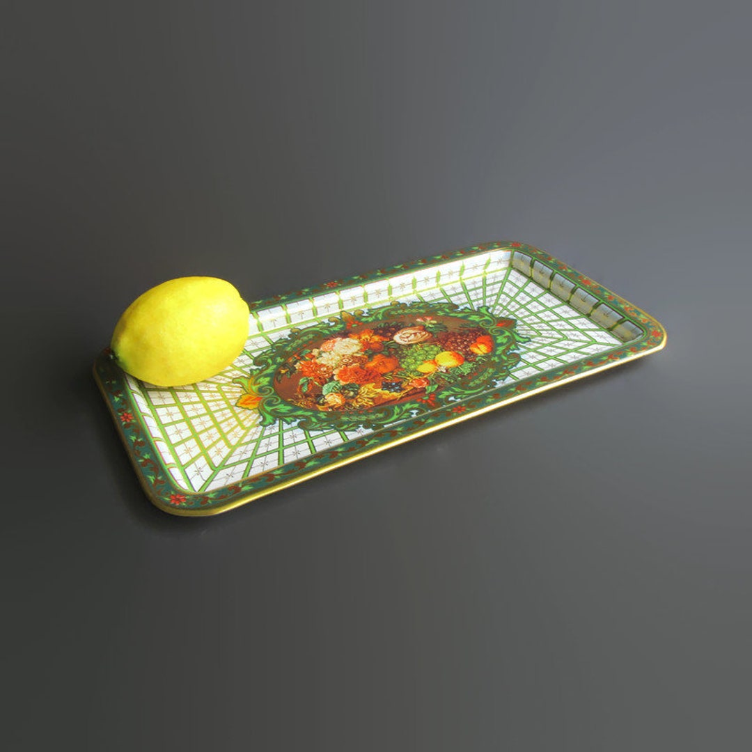 Daher Serving Tray; Daher Tray, Daher Floral Tray, Floral Serving Tray ...