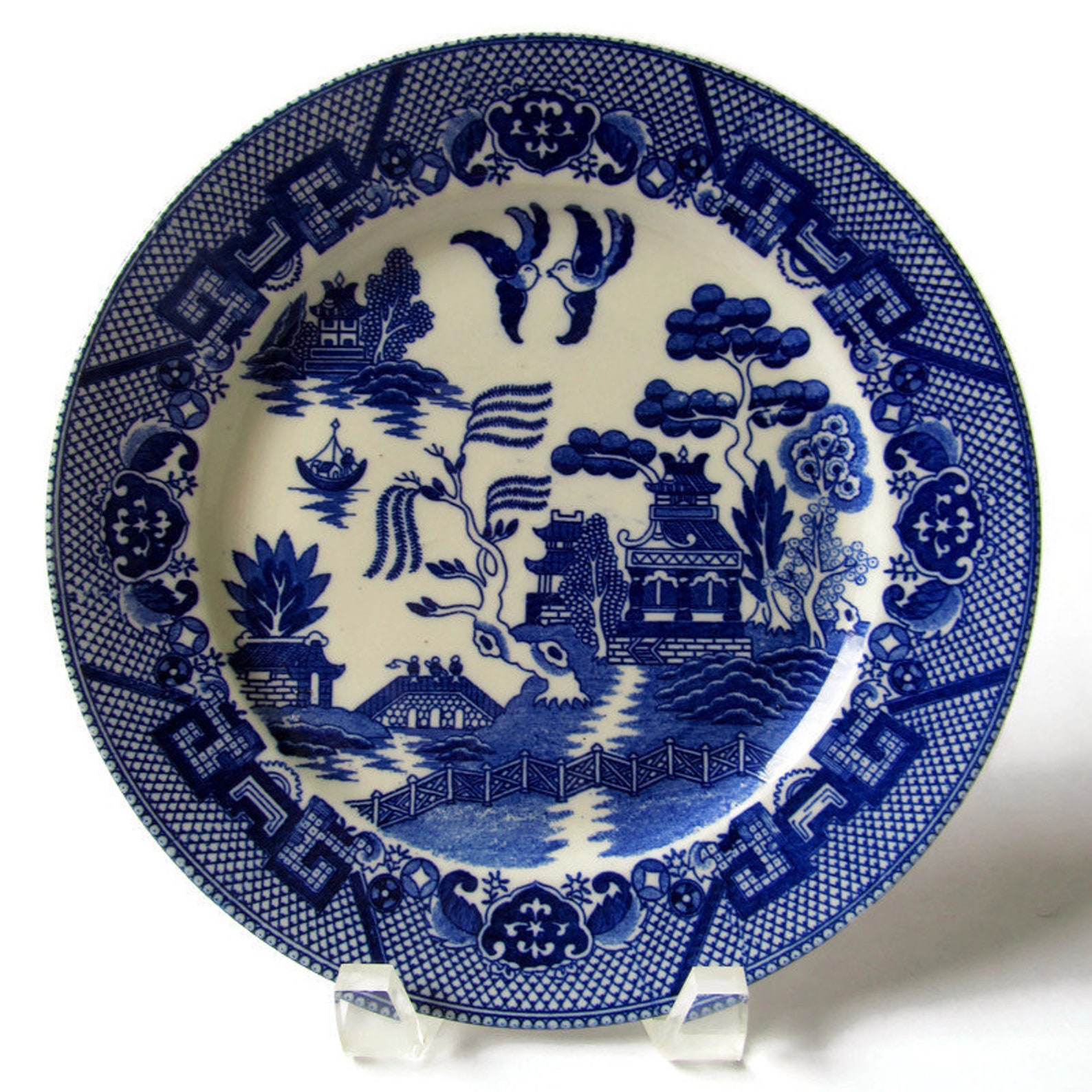 Blue Willow Plate Blue Willow Dinner Plate Vintage Blue - Etsy