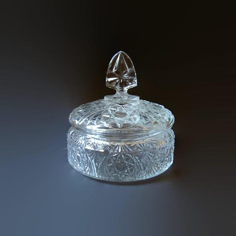 Glass Powder Jar - Etsy