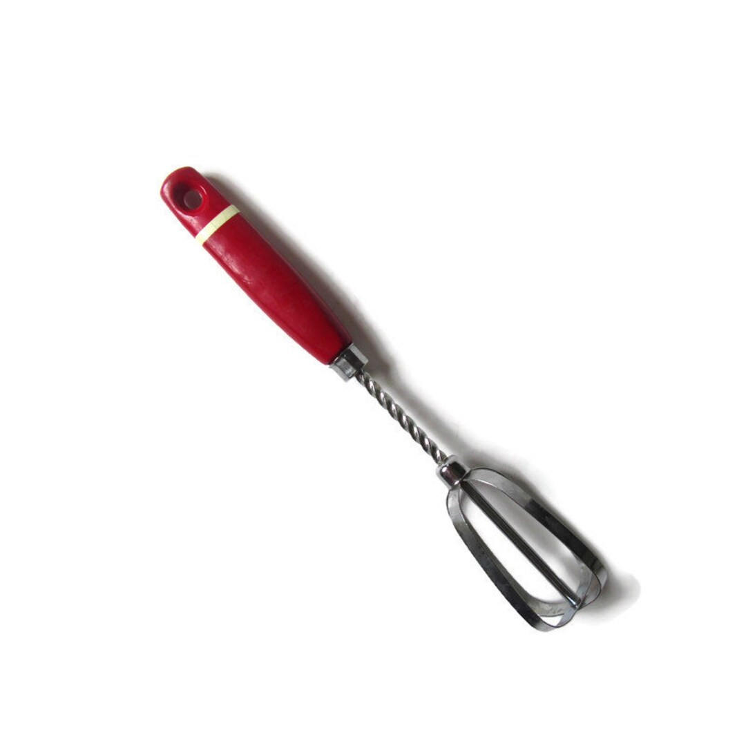 Hand Mixer; Vintage Hand Mixer, Vintage Hand Beater, Red Handled ...