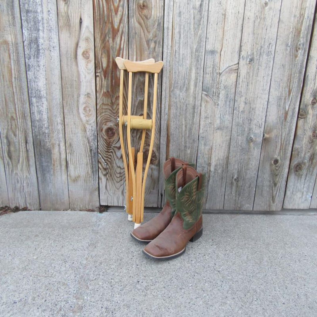 Vintage Maple Wood Children's Crutches; Vintage Crutches, Wood Crutches ...