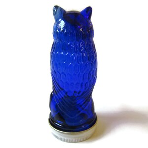 Victory Glass Co Cobalt Blue Candy Container, 1920's; Victory Glass Owl ...