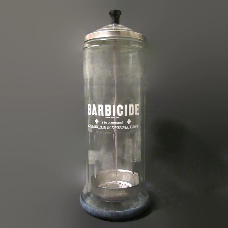 Barbicide Disinfectant Bottle Bathroom Storage Jar Craft - Etsy