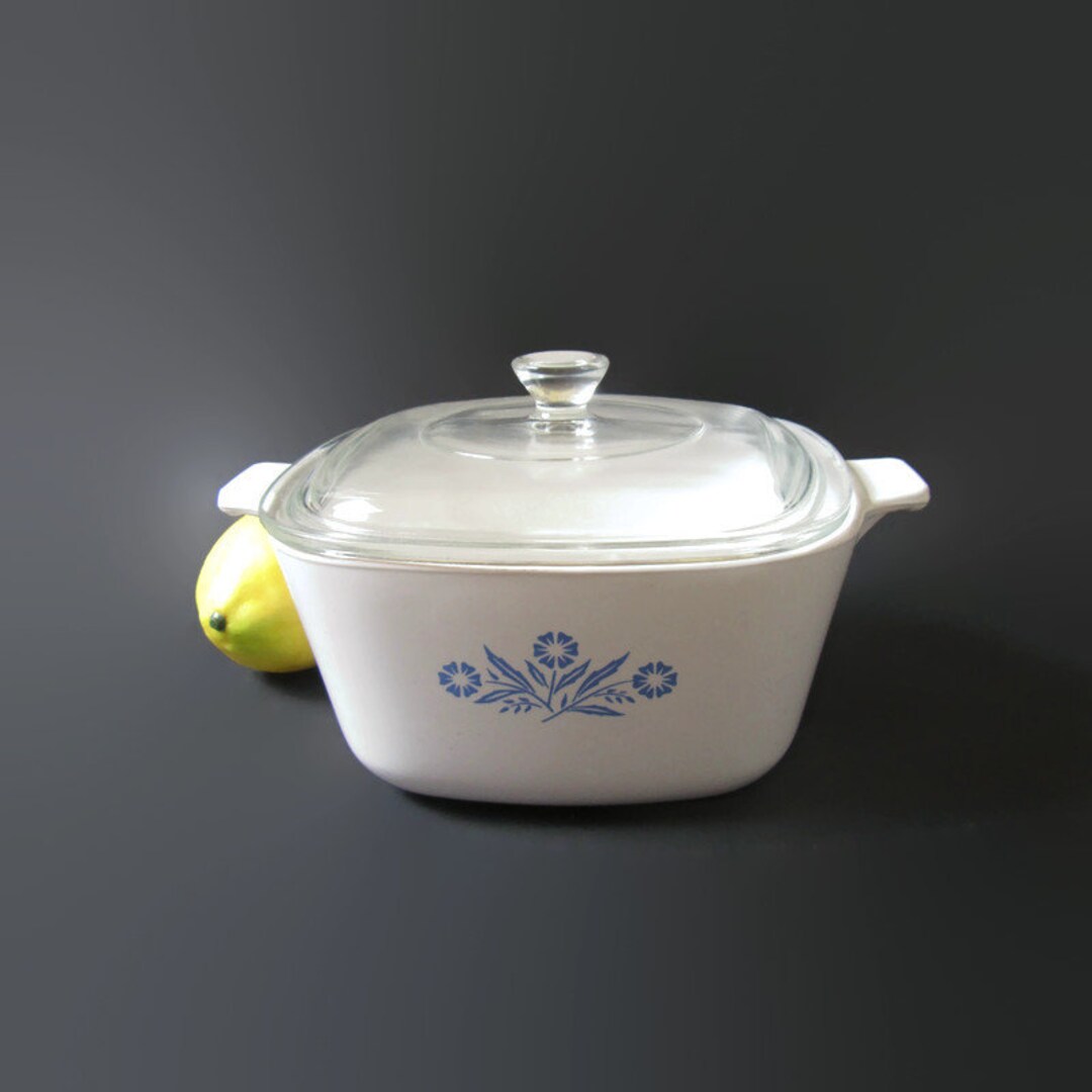 Corning Ware Blue Cornflower 1 3/4 Qt. Casserole P-1 3/4-B; Corning ...