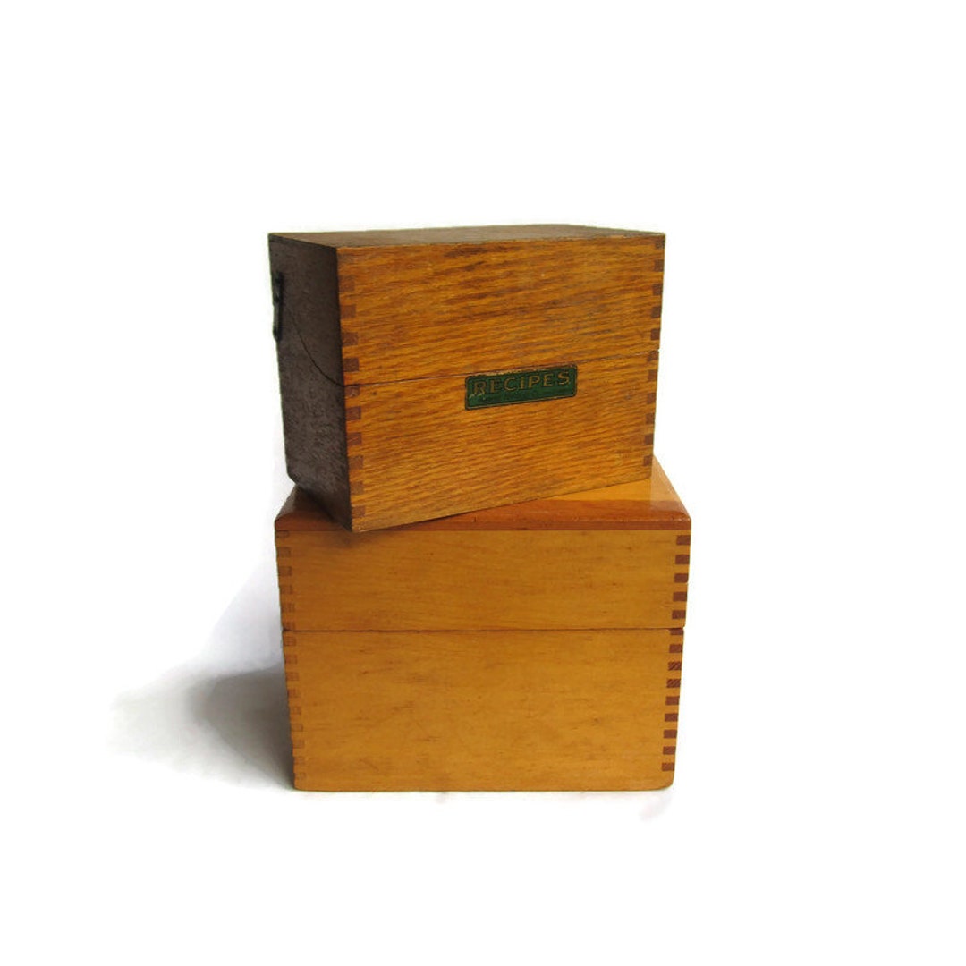 Index File Box, Weis Recipe File Box Antique File Box, Vintage File Box ...